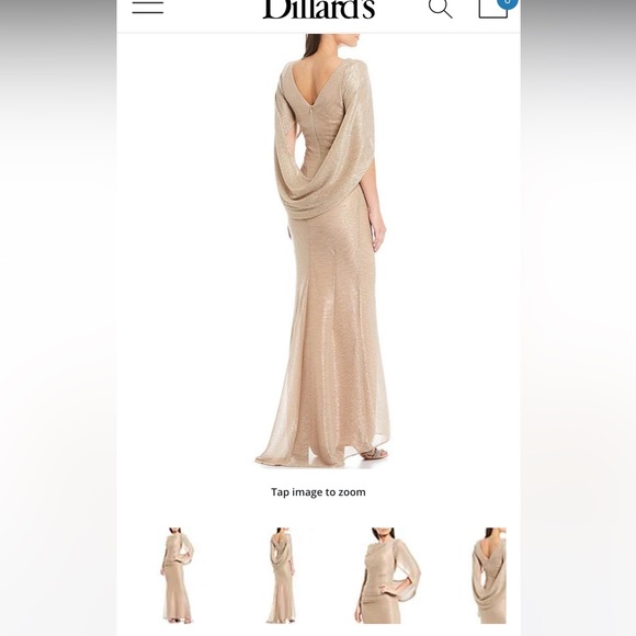 Betsy & Adam | Dresses | Betsy Adam Drape Back Cape Sleeve Dress | Poshmark